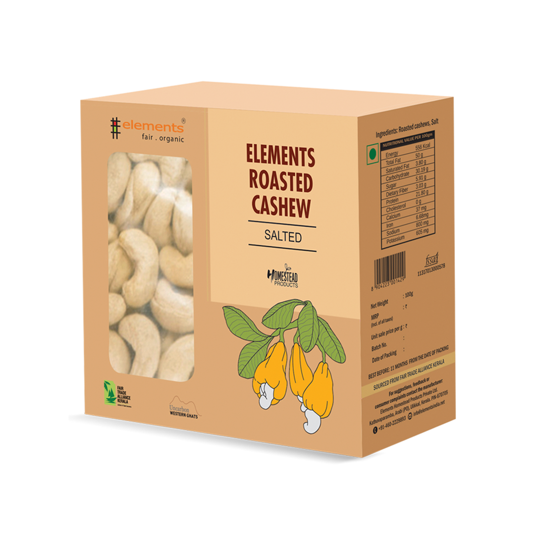 Roasted Cashew - Salt Roasted - 100g – Elements